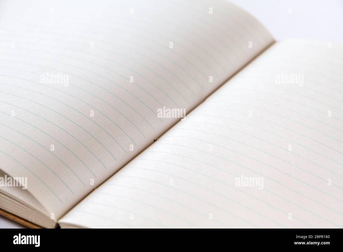 Open blank notebook mockup closeup view Stock Photo - Alamy