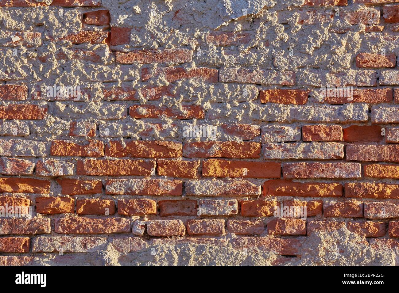 Bare brick wall texture, old, aged bricks Stock Photo - Alamy
