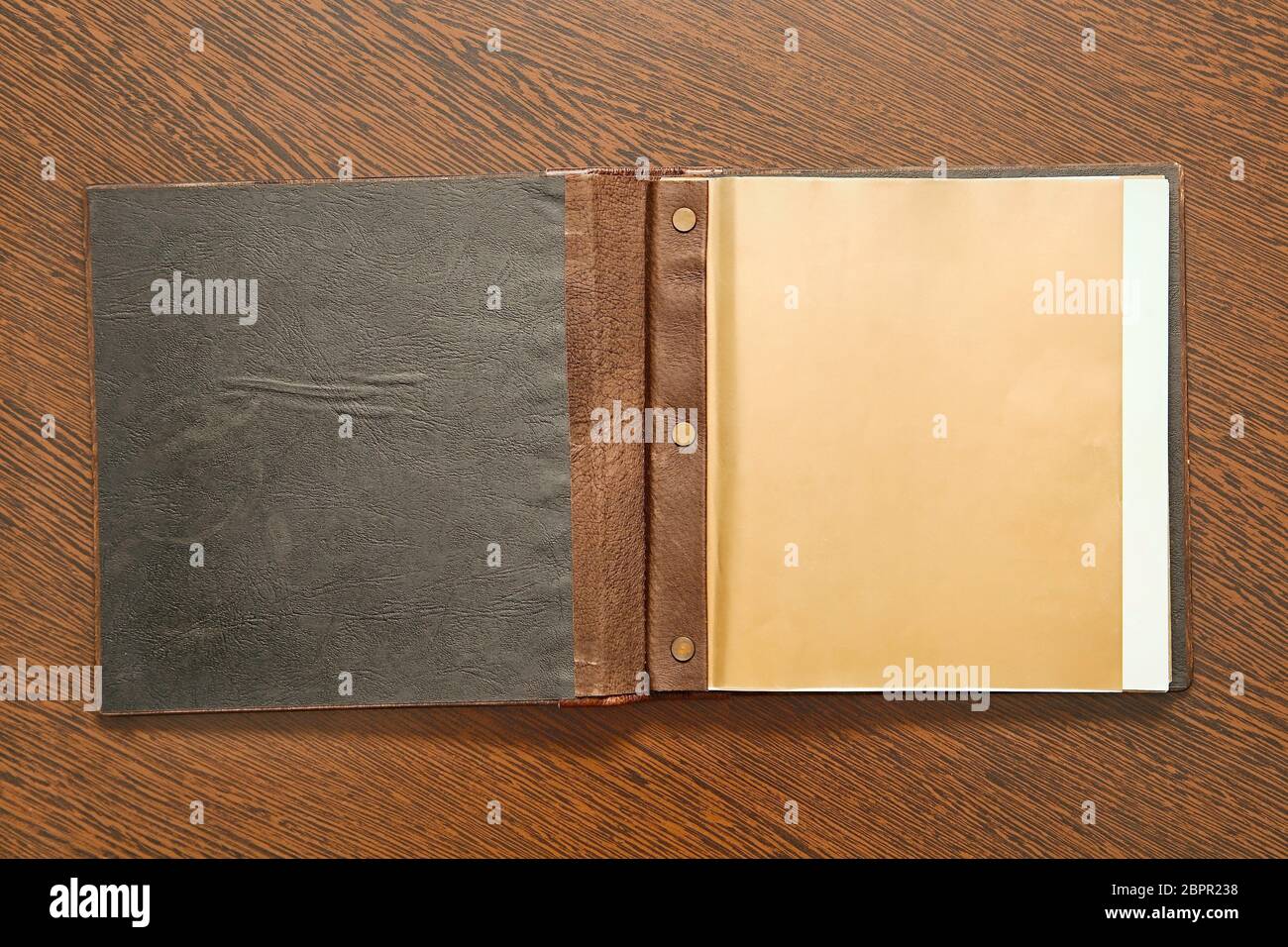 Notebook with empty page, fancy book template Stock Photo - Alamy