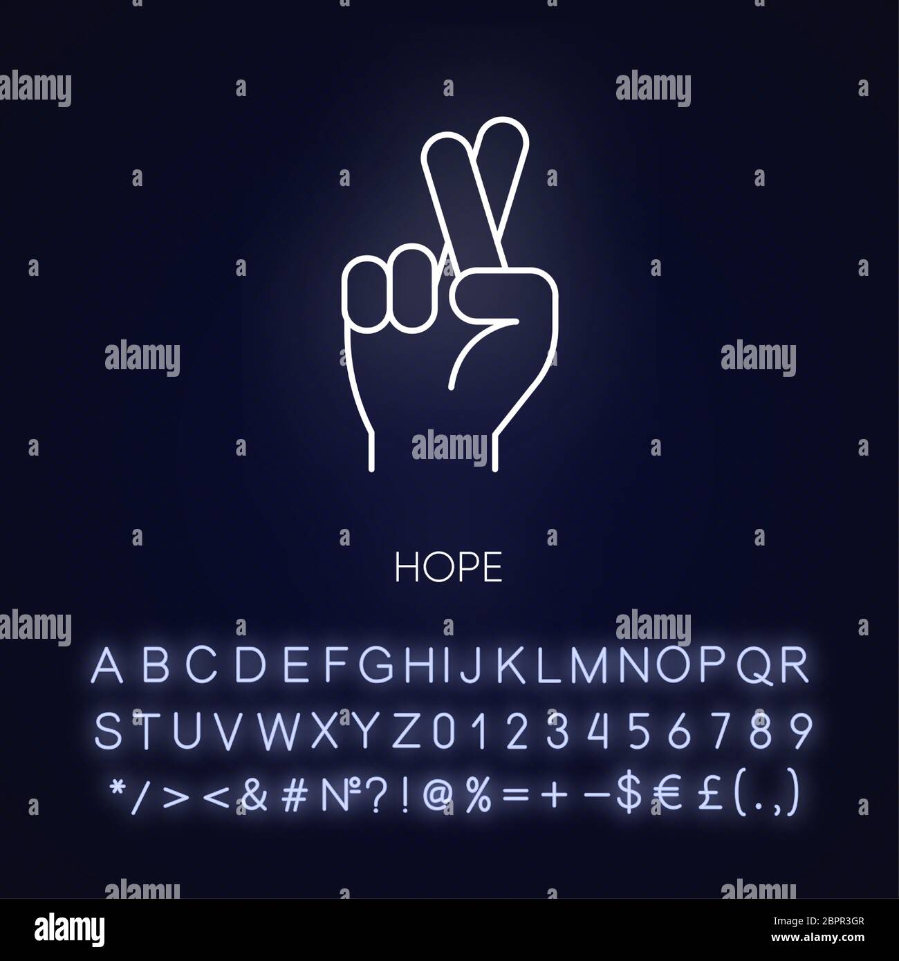 Hope neon light icon Stock Vector Image & Art - Alamy