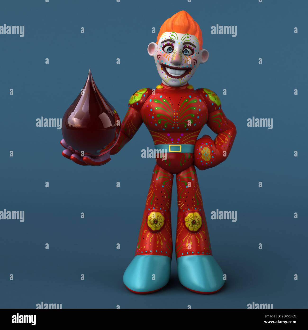 Mexican hero - 3D Illustration Stock Photo - Alamy