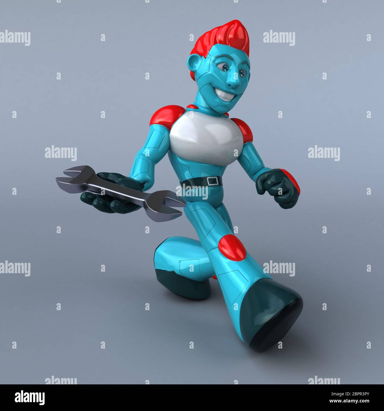 Red Robot - 3D Illustration Stock Photo - Alamy