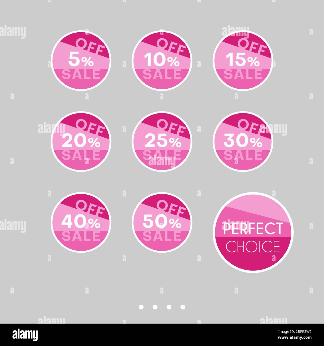 Template sale set. Colorful abstract geometric design for stickers, web ...