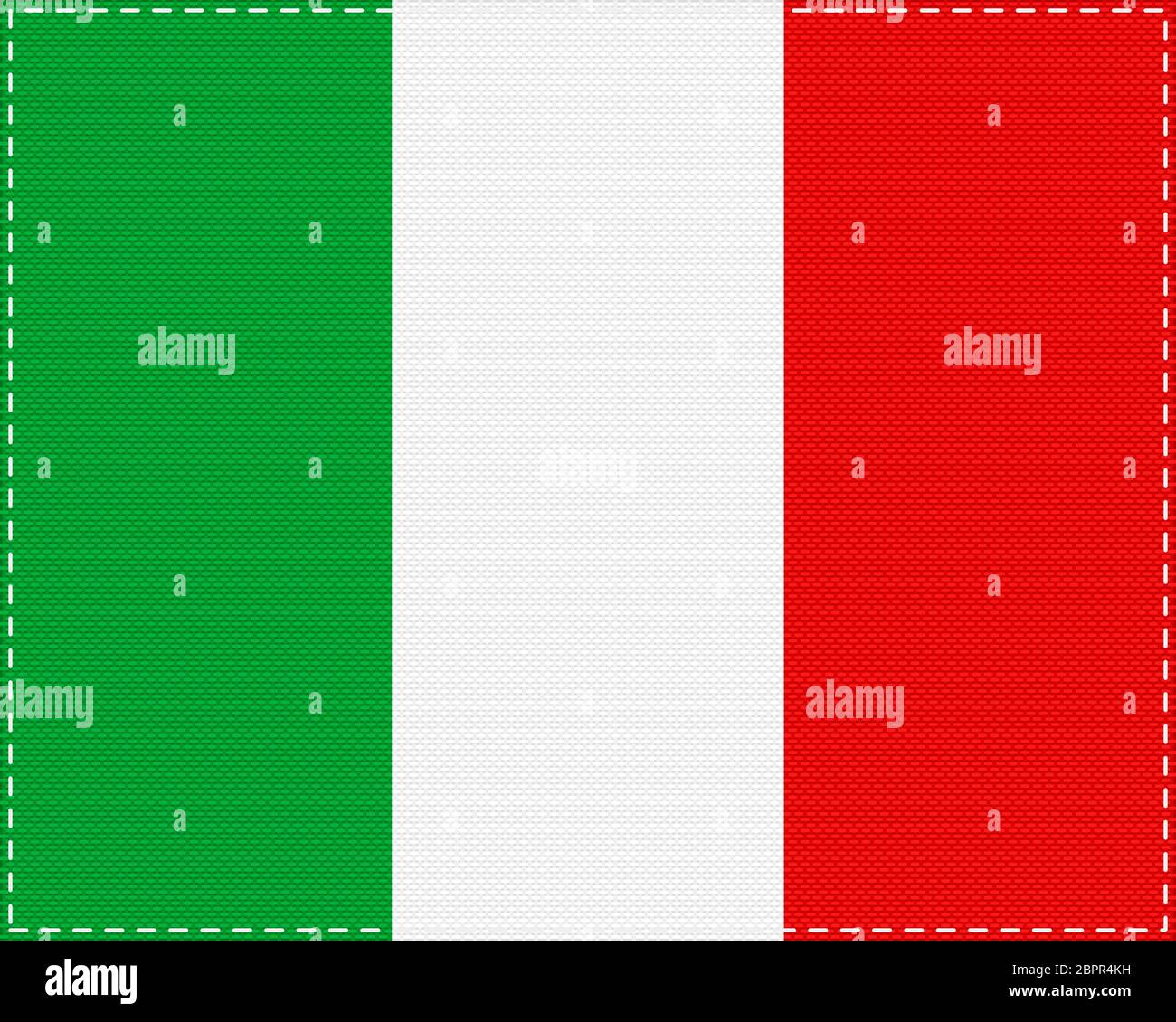 Fahne von Italien auf Gewebe Stock Photo - Alamy