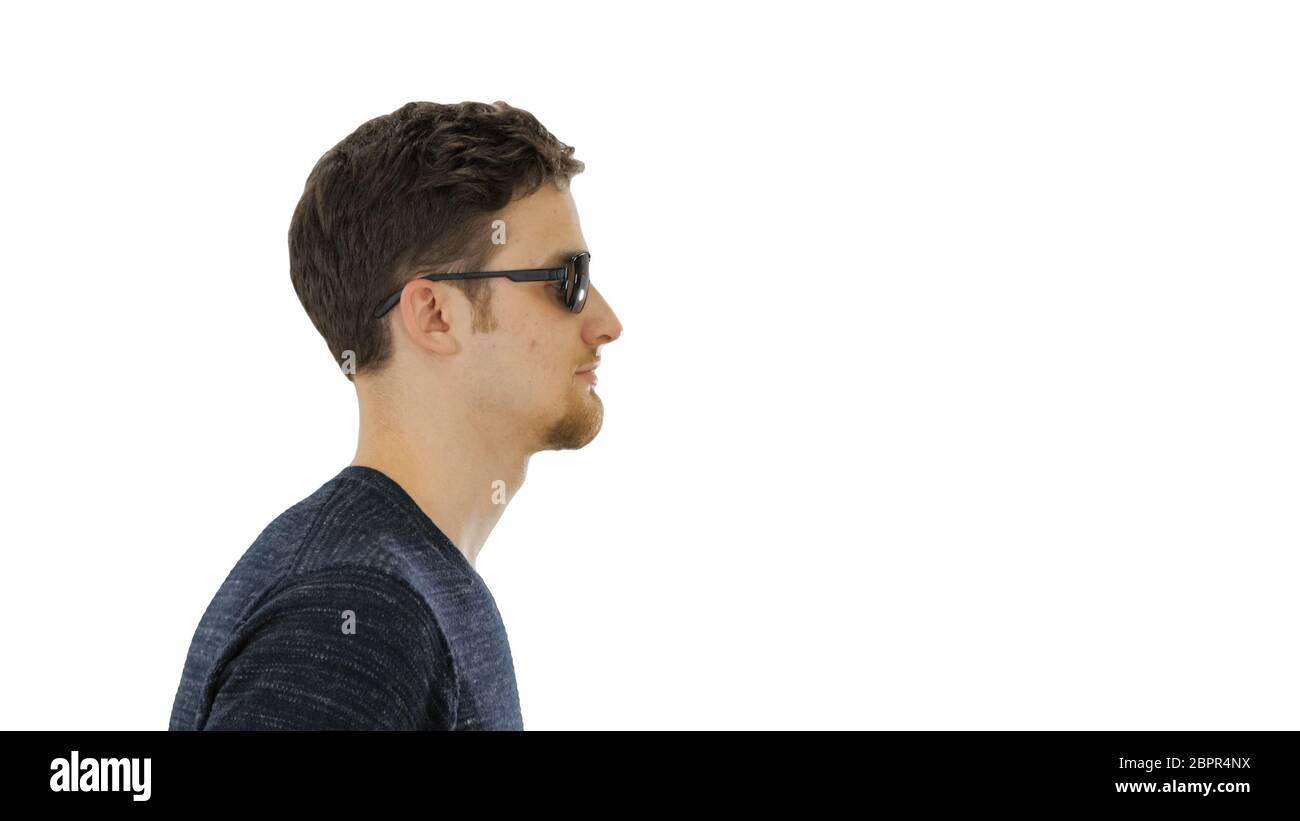 Man holding a cane Cut Out Stock Images & Pictures - Alamy