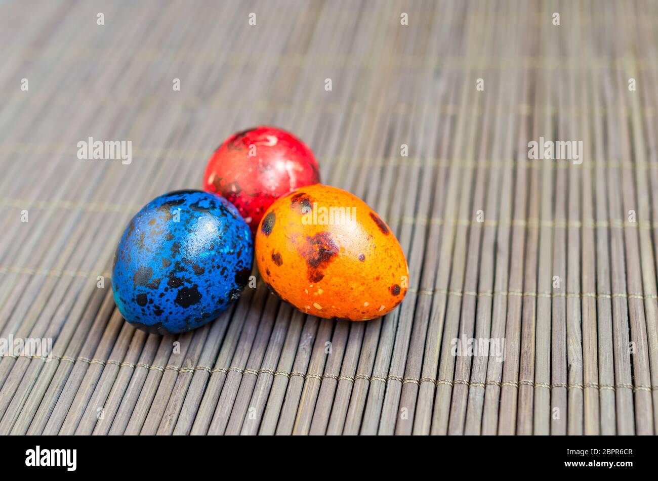 Colorful quail eggs Stock Photo - Alamy
