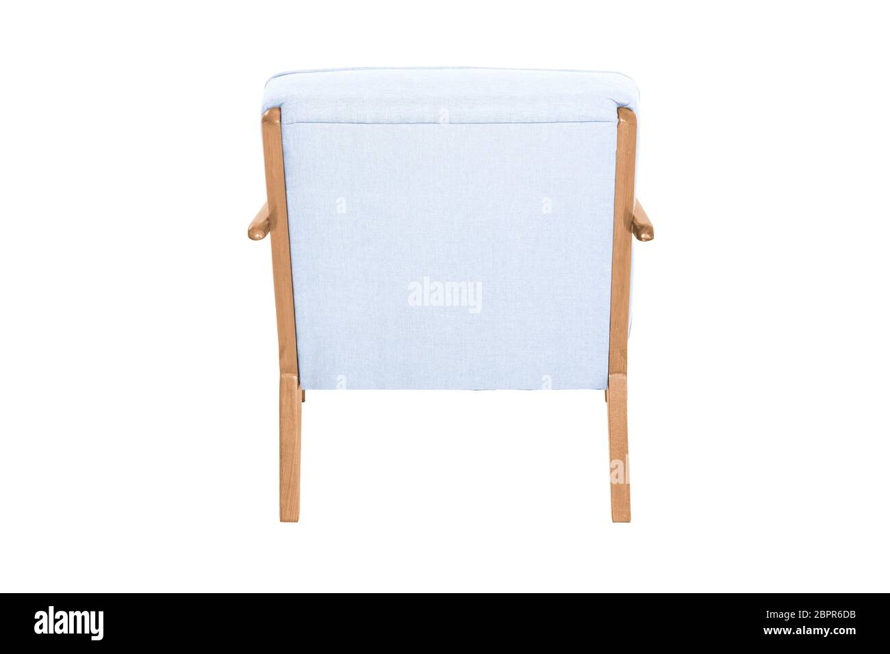 Blue armchair. Modern designer chair on white background. Texture chair ...