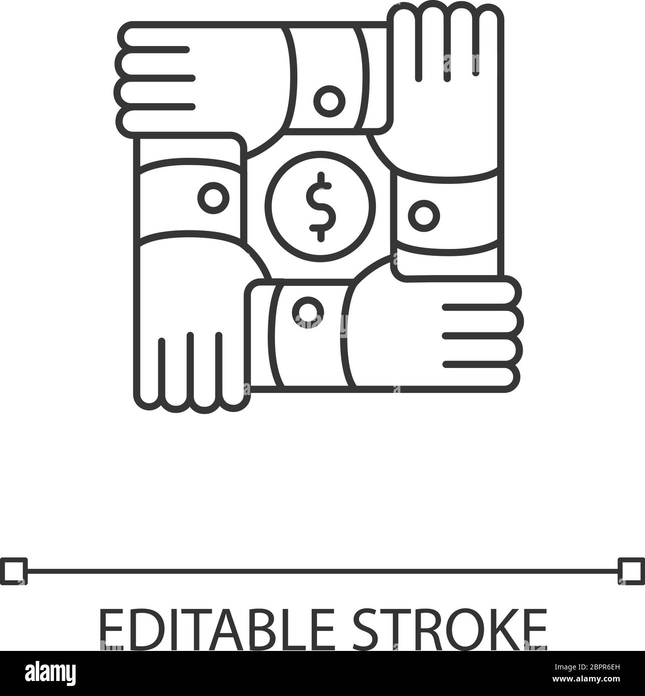 Community foundation pixel perfect linear icon Stock Vector Image & Art ...