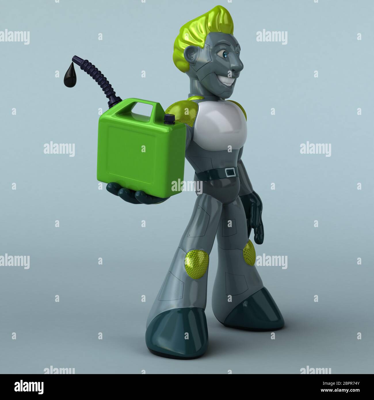 Green Robot - 3D Illustration Stock Photo - Alamy