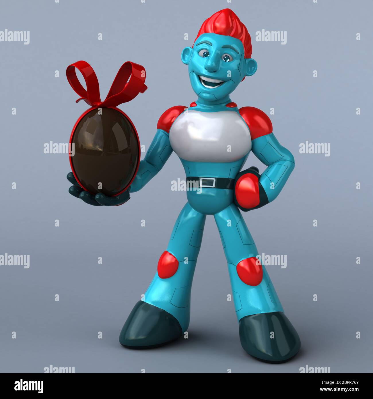 Red Robot - 3D Illustration Stock Photo - Alamy