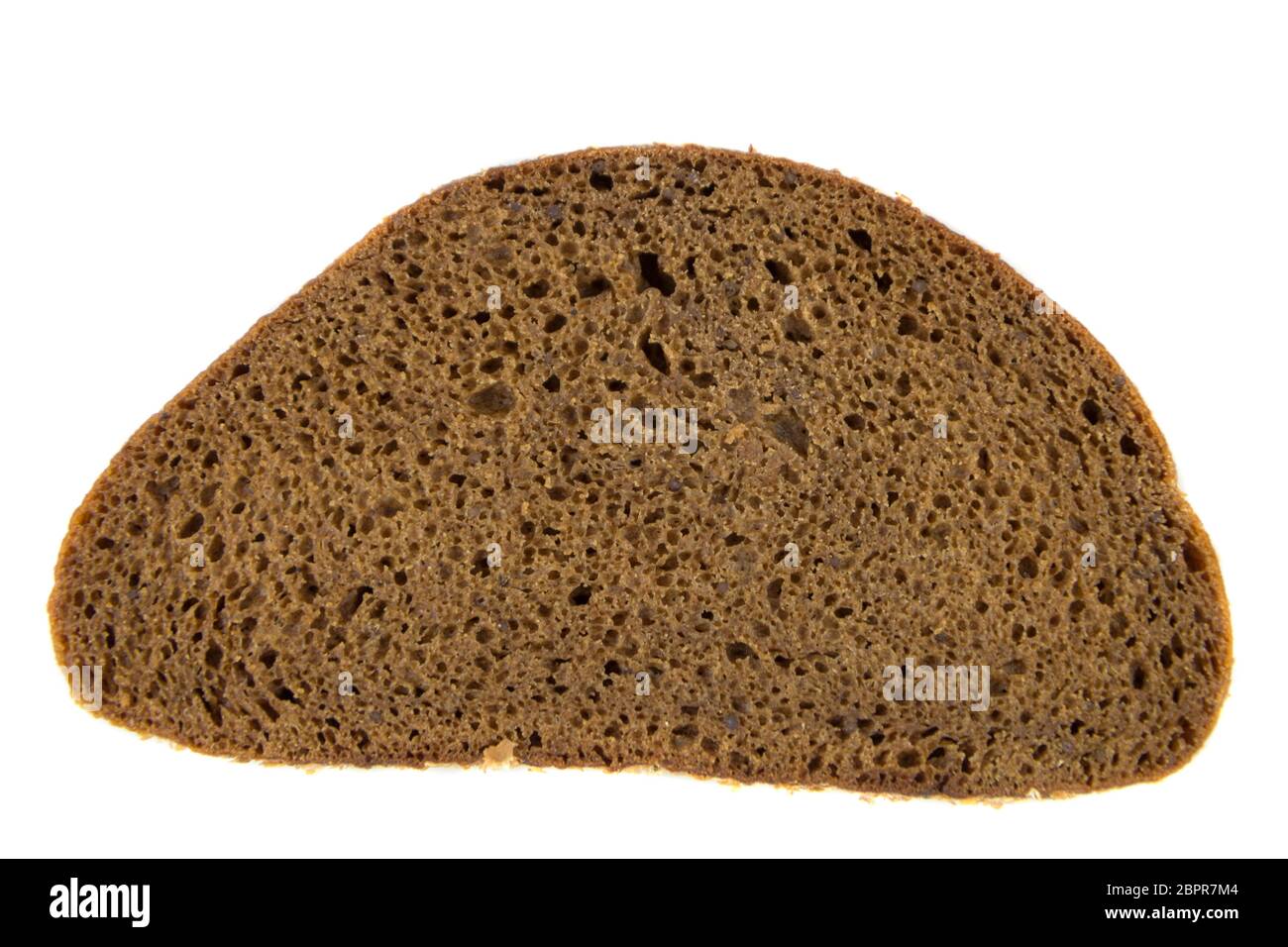 slice of rye bread on white background Stock Photo - Alamy