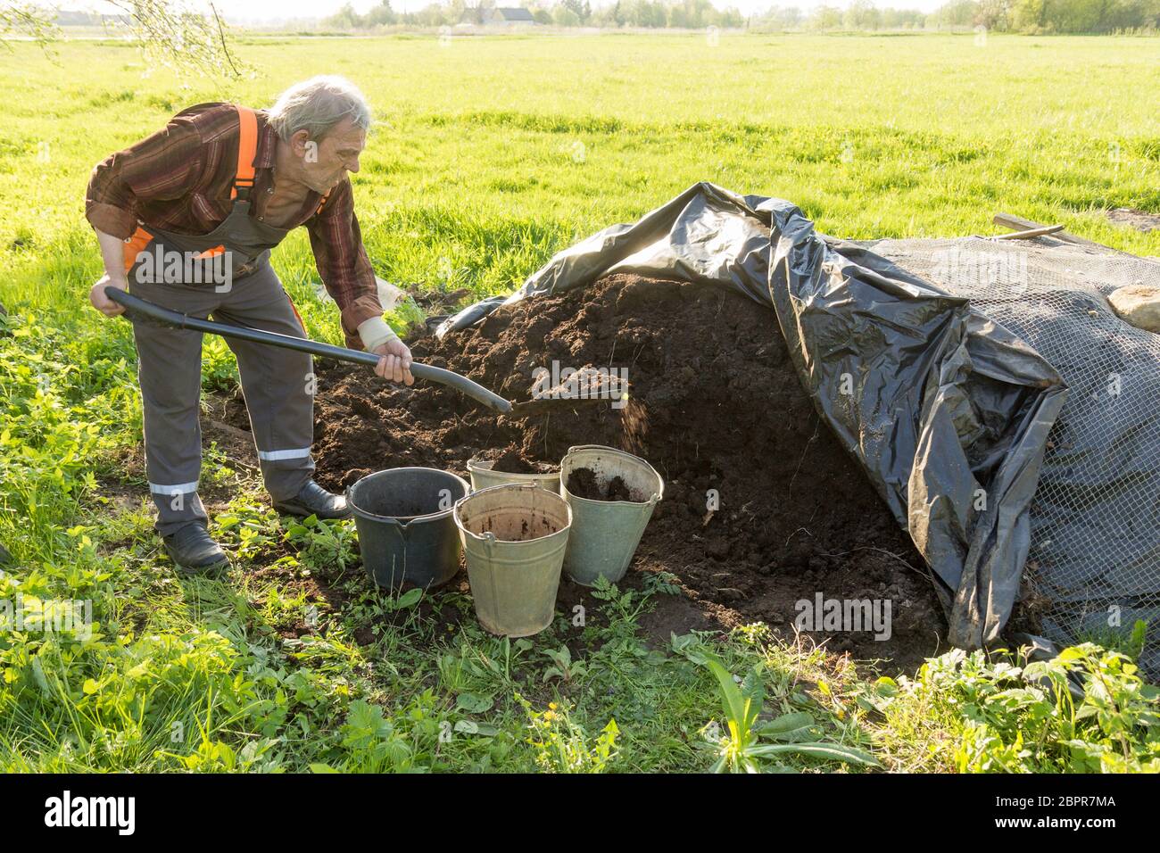 Very old man working hi-res stock photography and images - Alamy
