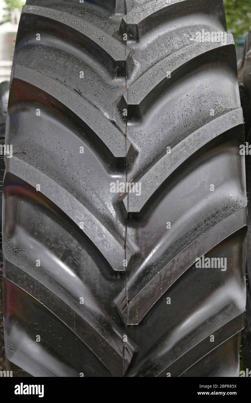 Close up Shot of Tractor Tire Pattern Stock Photo - Alamy