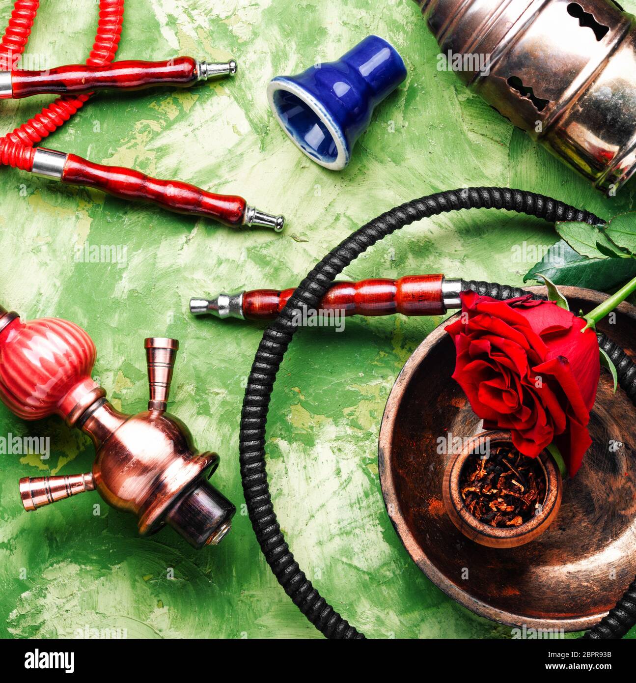 East hookah with rose aroma for relax.Shisha hookah.Hookah with flower ...