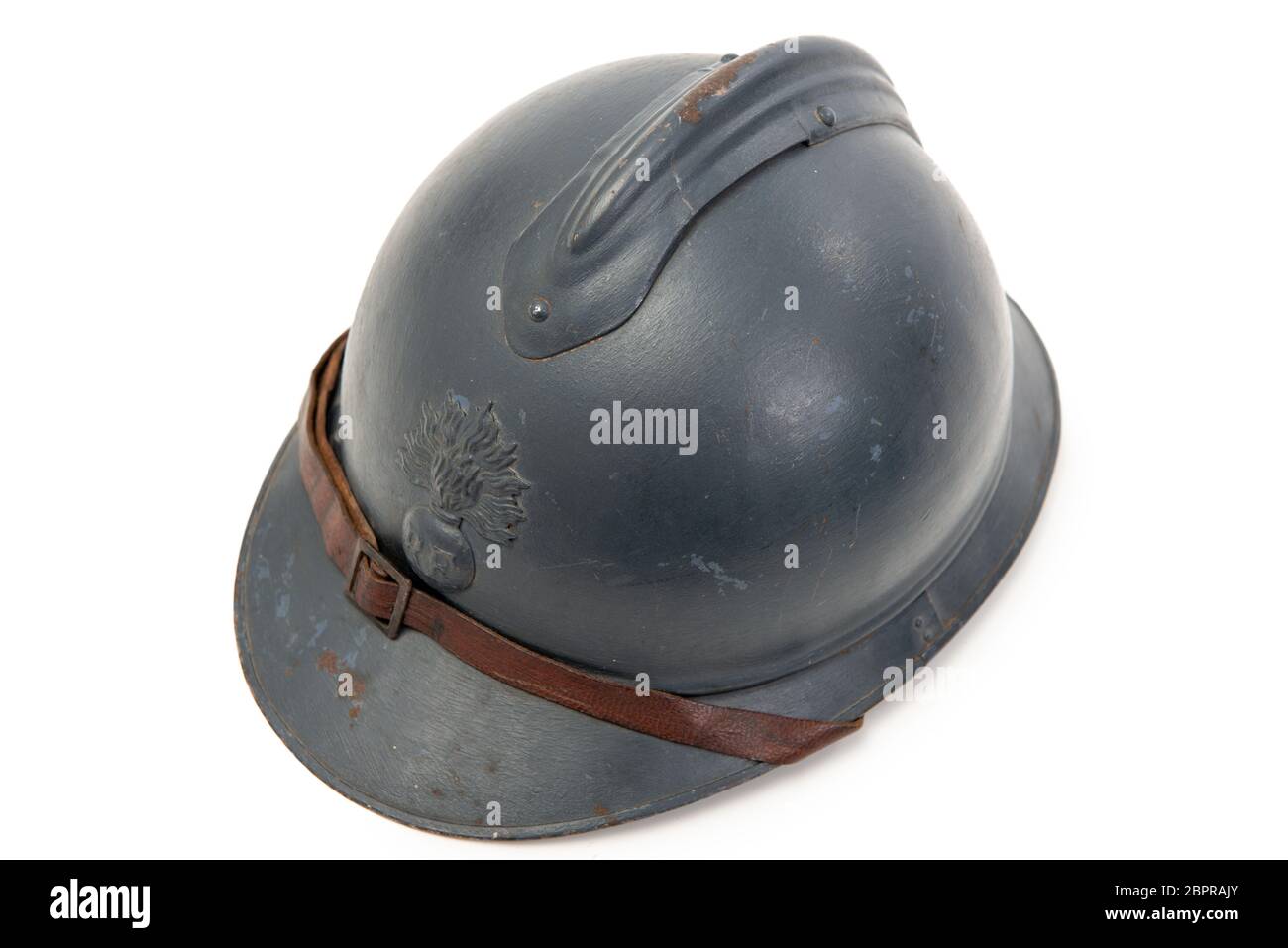 french military helmet of the First World War isolated on white ...