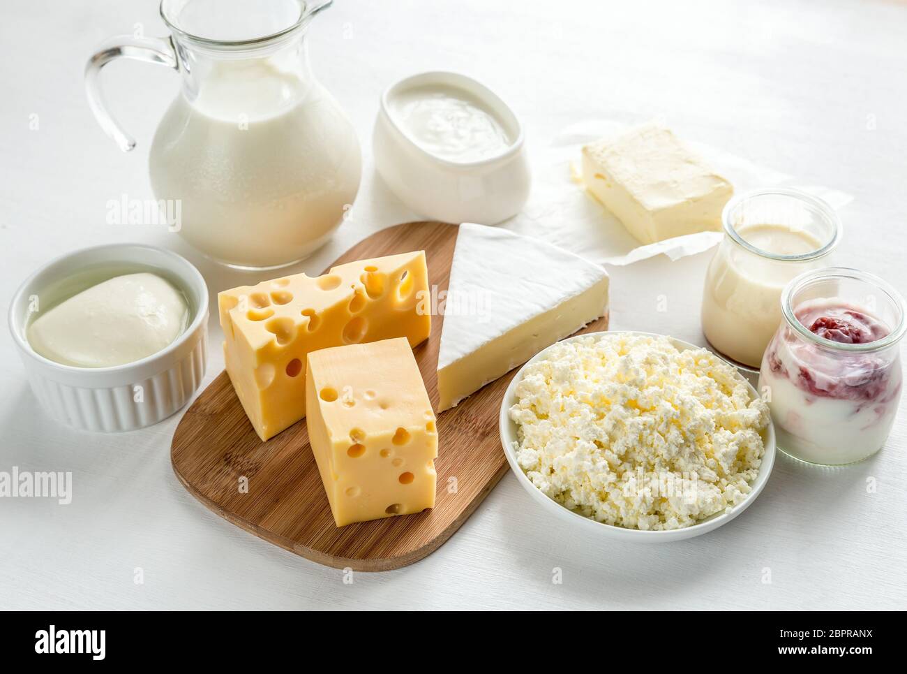Assortment of dairy products Stock Photo - Alamy