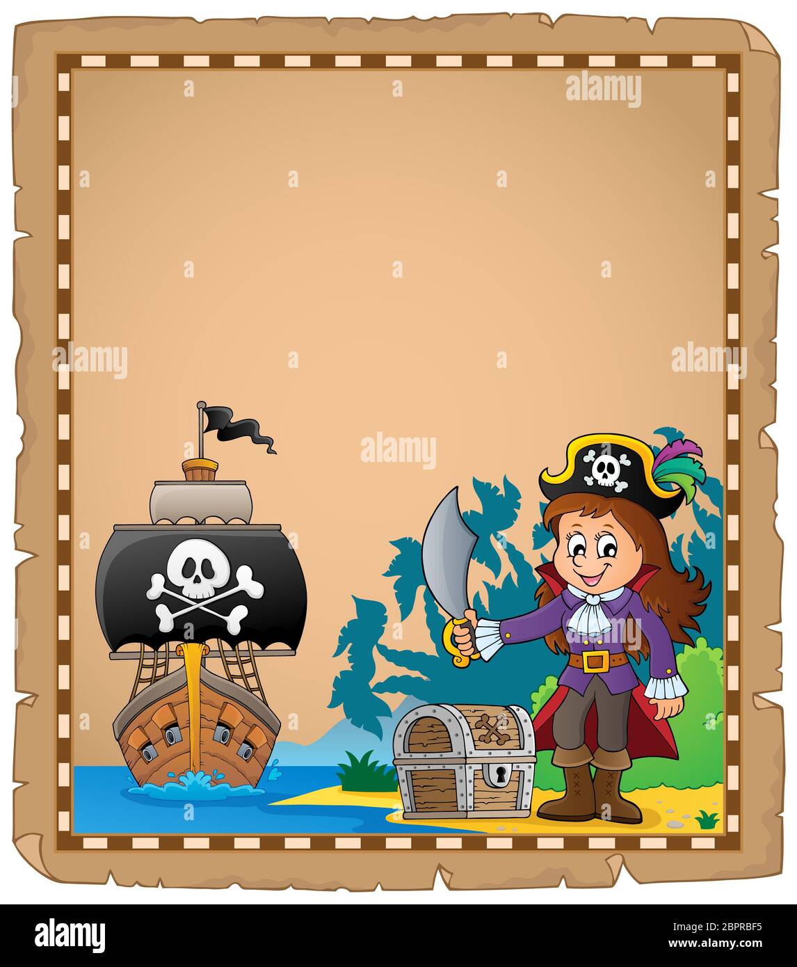 Smiling girl on ship Cut Out Stock Images & Pictures - Alamy