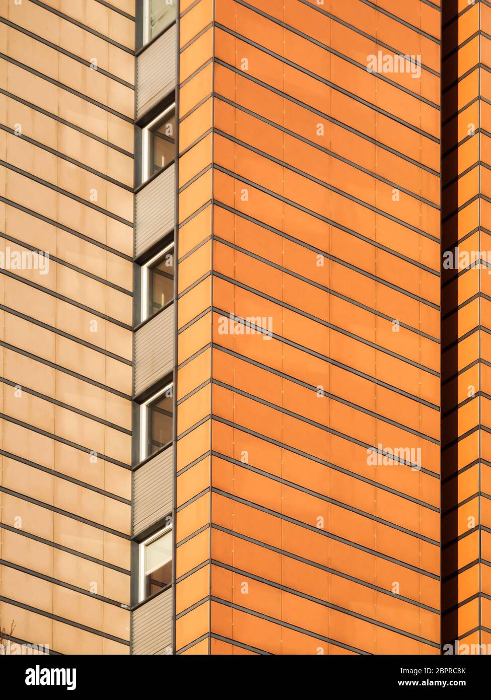 Window in a color designed high-rise in vertical orientation Stock ...