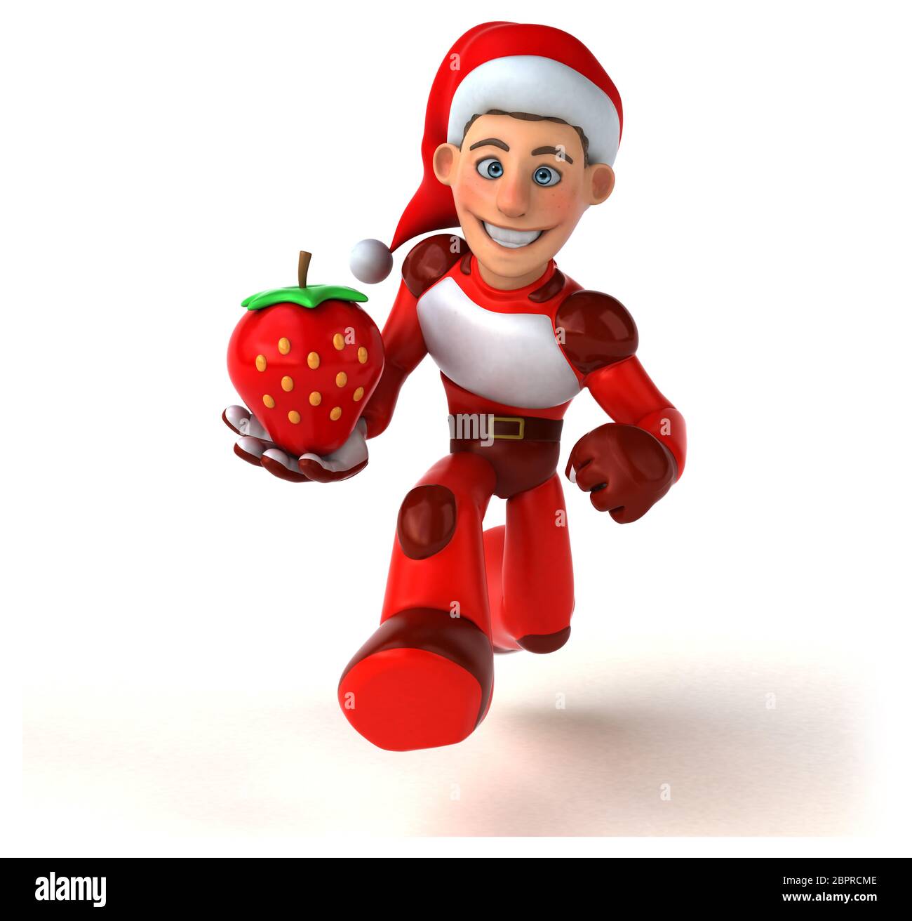 Fun Super Santa Claus - 3D Illustration Stock Photo - Alamy