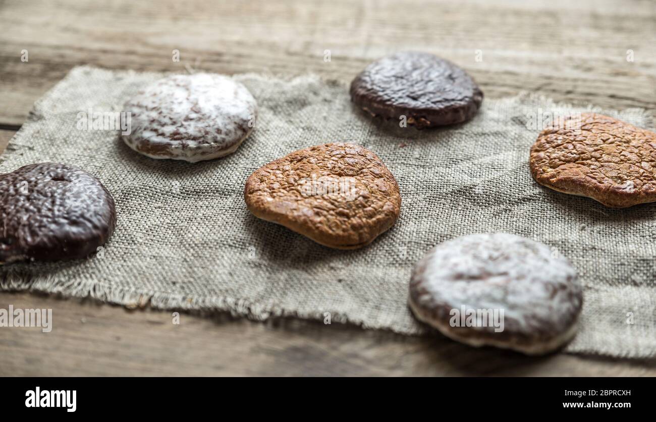 Glazed gingerbread cakes Stock Photo - Alamy