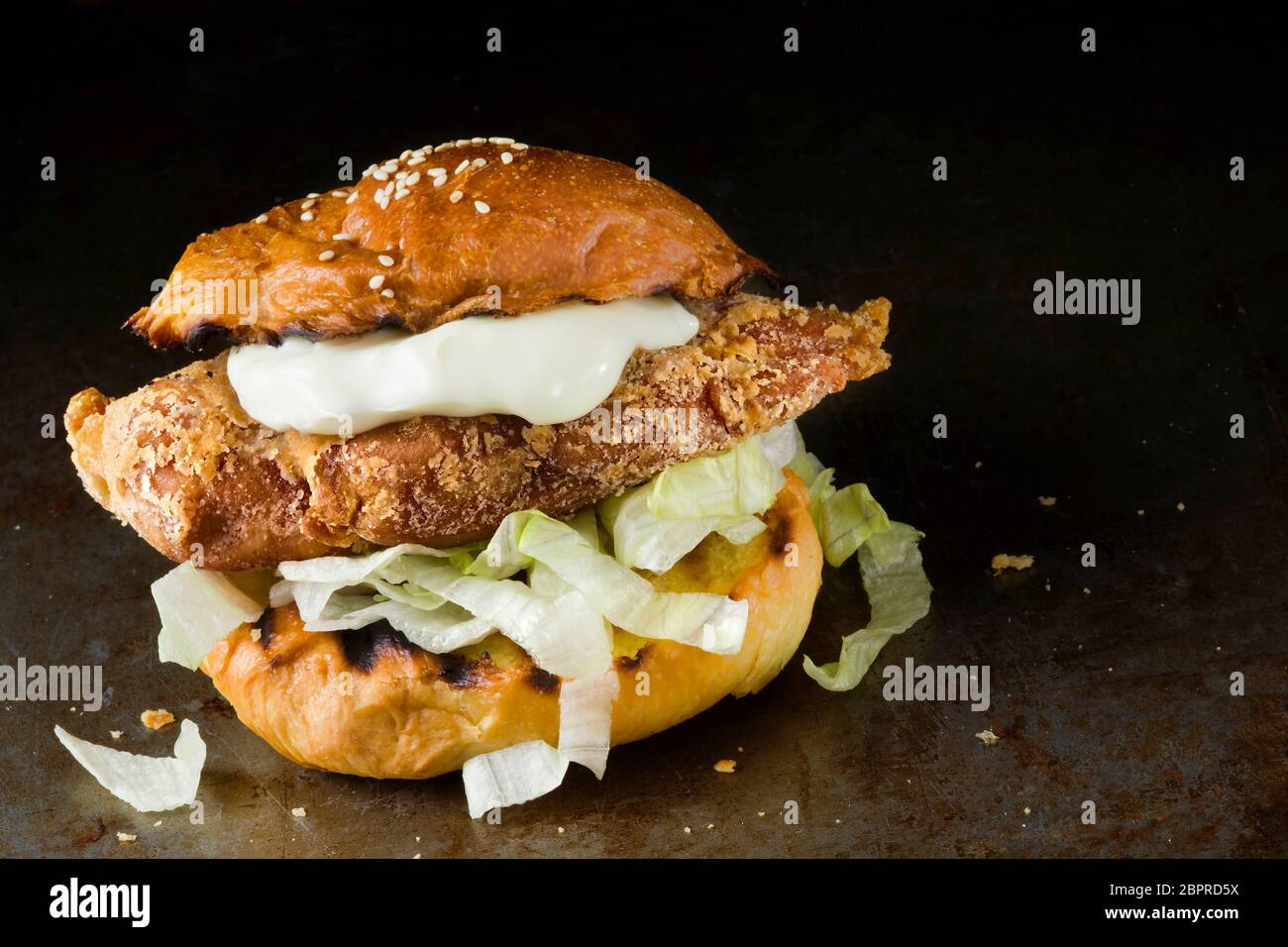 Golden crispy burger hi-res stock photography and images - Alamy