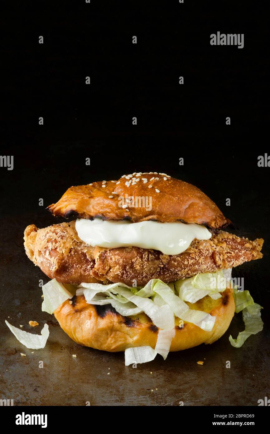 Golden crispy burger hi-res stock photography and images - Alamy