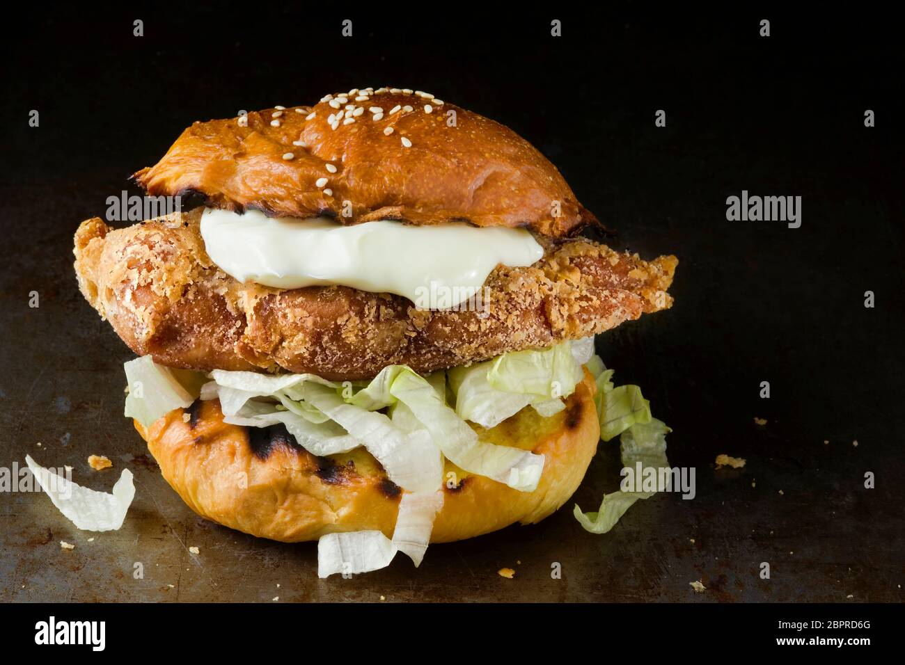 Golden crispy burger hi-res stock photography and images - Alamy