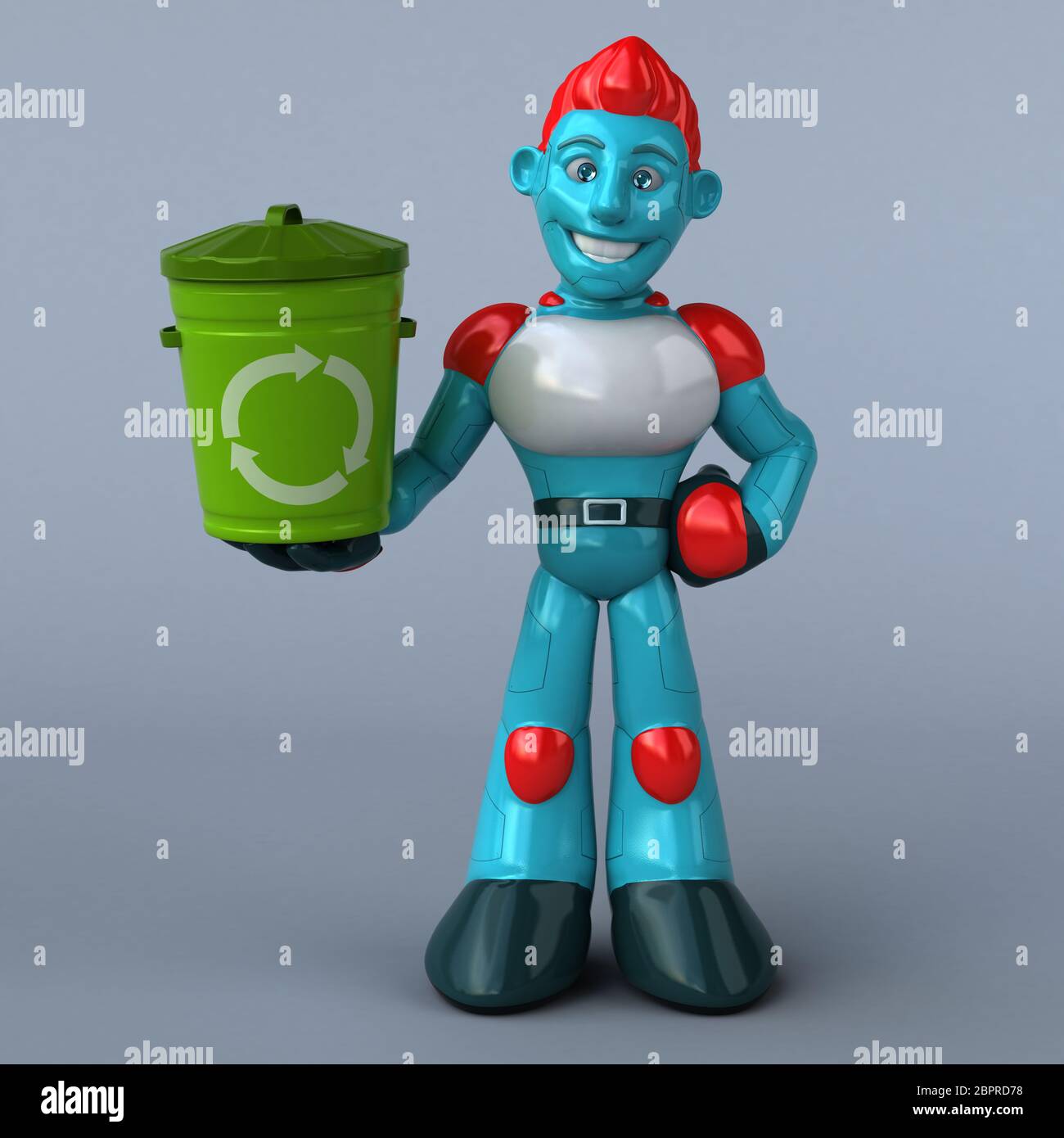 Red Robot - 3D Illustration Stock Photo - Alamy