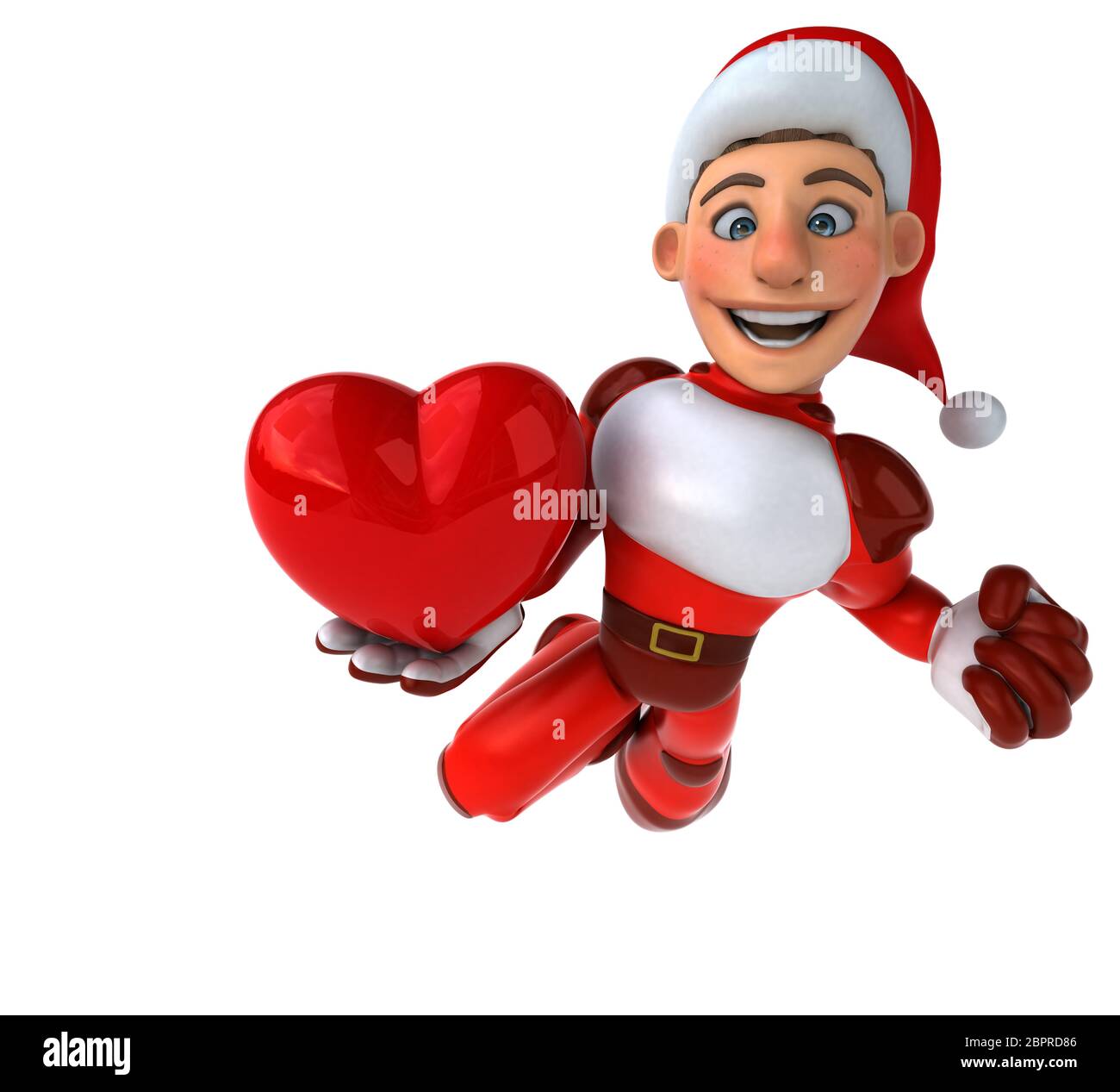 Fun Super Santa Claus - 3D Illustration Stock Photo - Alamy
