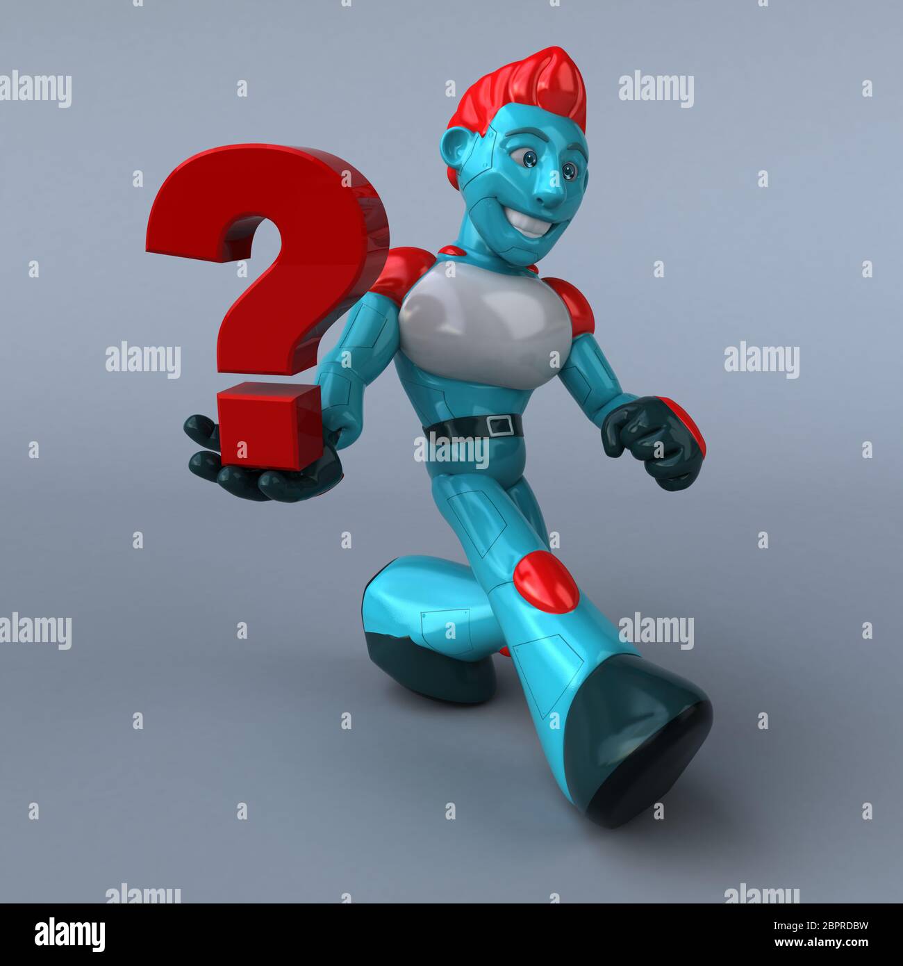 Red Robot - 3D Illustration Stock Photo - Alamy