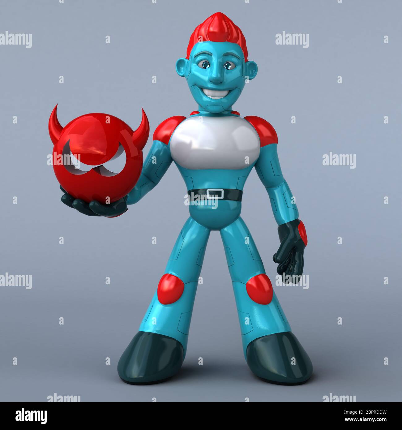 Red Robot - 3D Illustration Stock Photo - Alamy