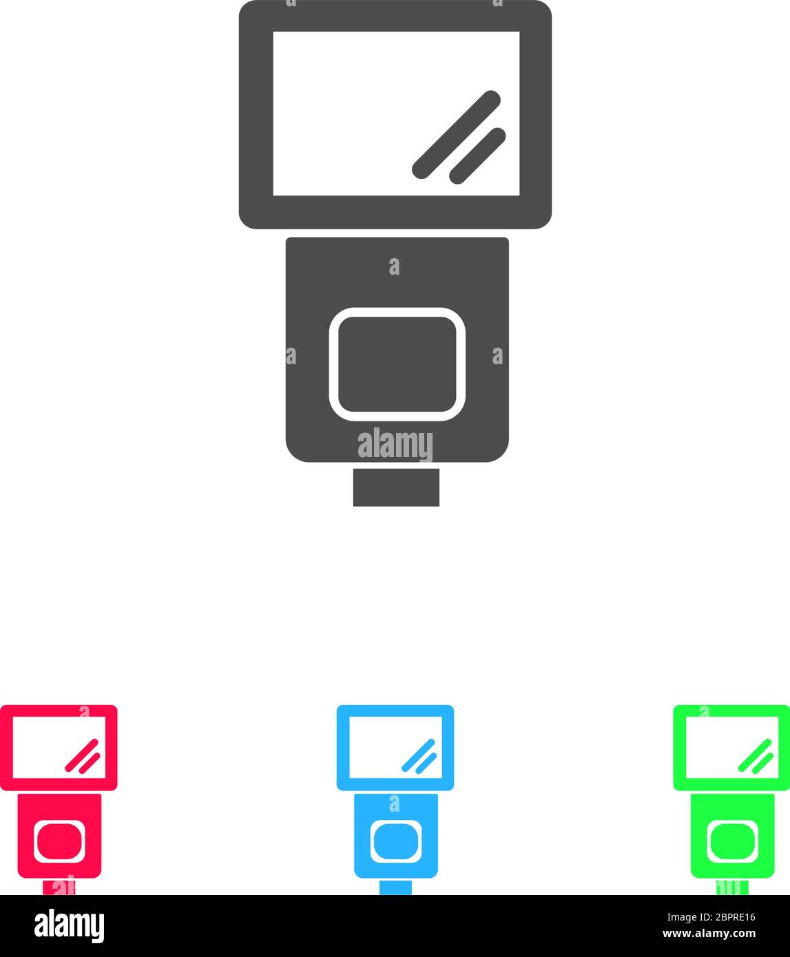 Flush bulb icon flat. Color pictogram on white background. Vector ...