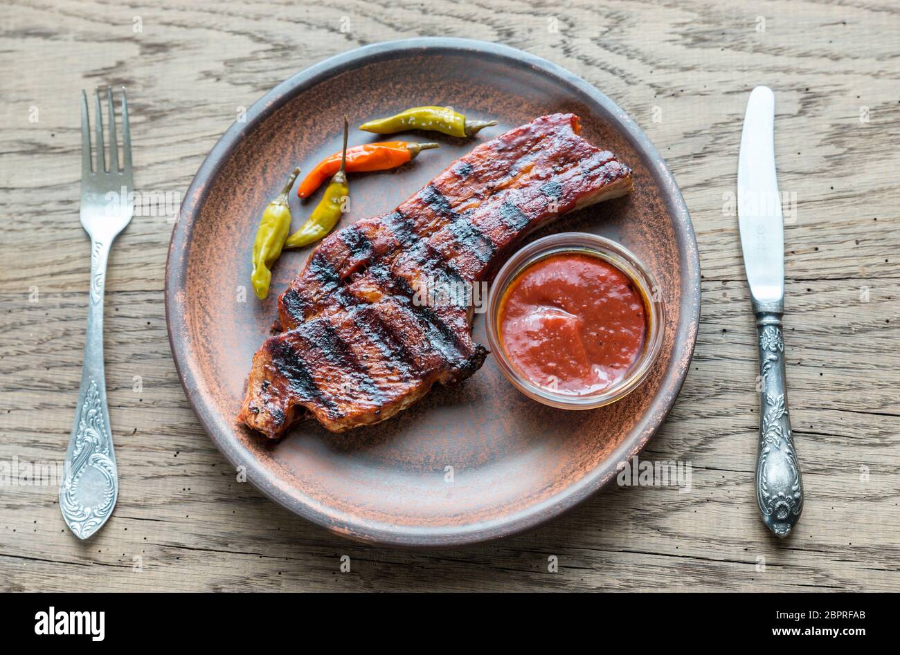 Bbq pork mini ribs hi-res stock photography and images - Alamy