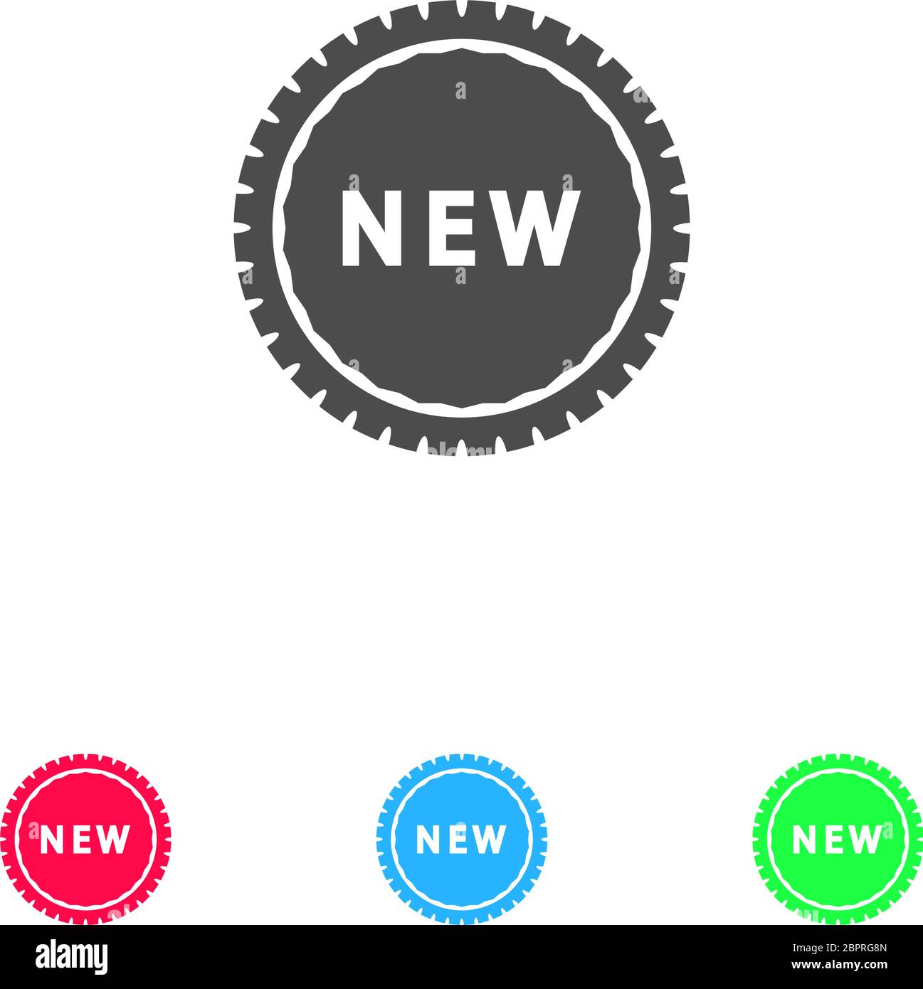 New icon flat. Color pictogram on white background. Vector illustration ...