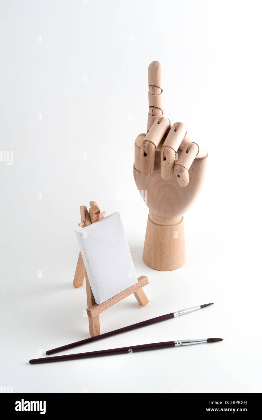 Human easel hi-res stock photography and images - Alamy