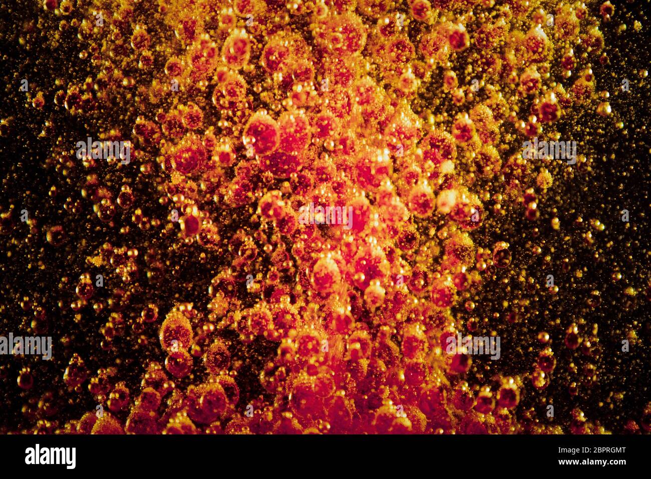 Colorful bubbly liquid in with unique shapes and pattern. Artistic ...