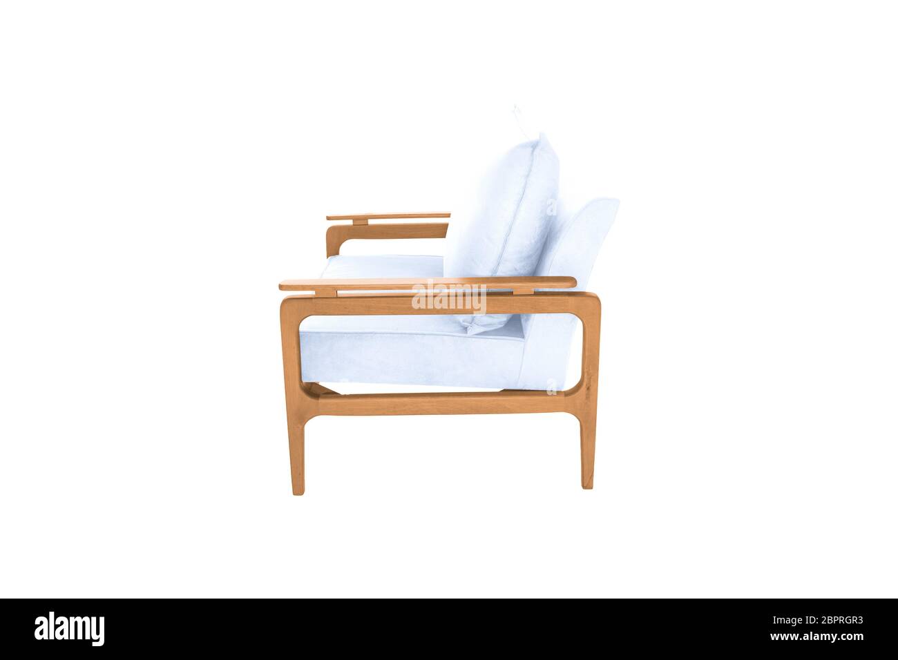 Blue armchair. Modern designer chair on white background. Texture chair ...