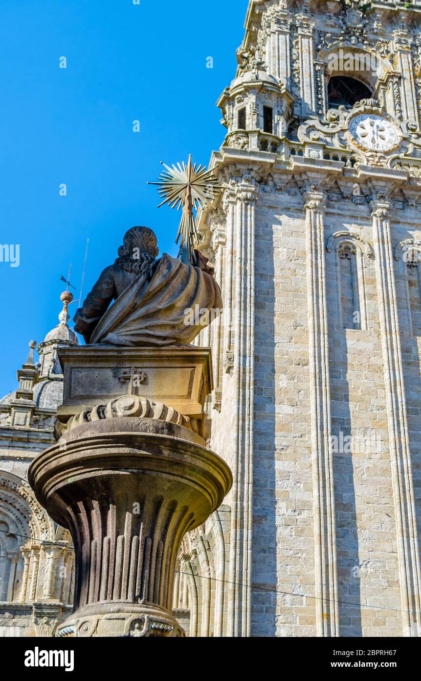 Religious architecture, cathedral of Santiago de Compostela, pilgrimage ...