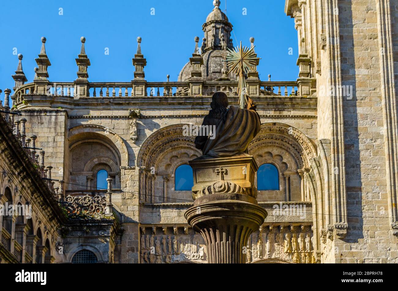 Religious architecture, cathedral of Santiago de Compostela, pilgrimage ...