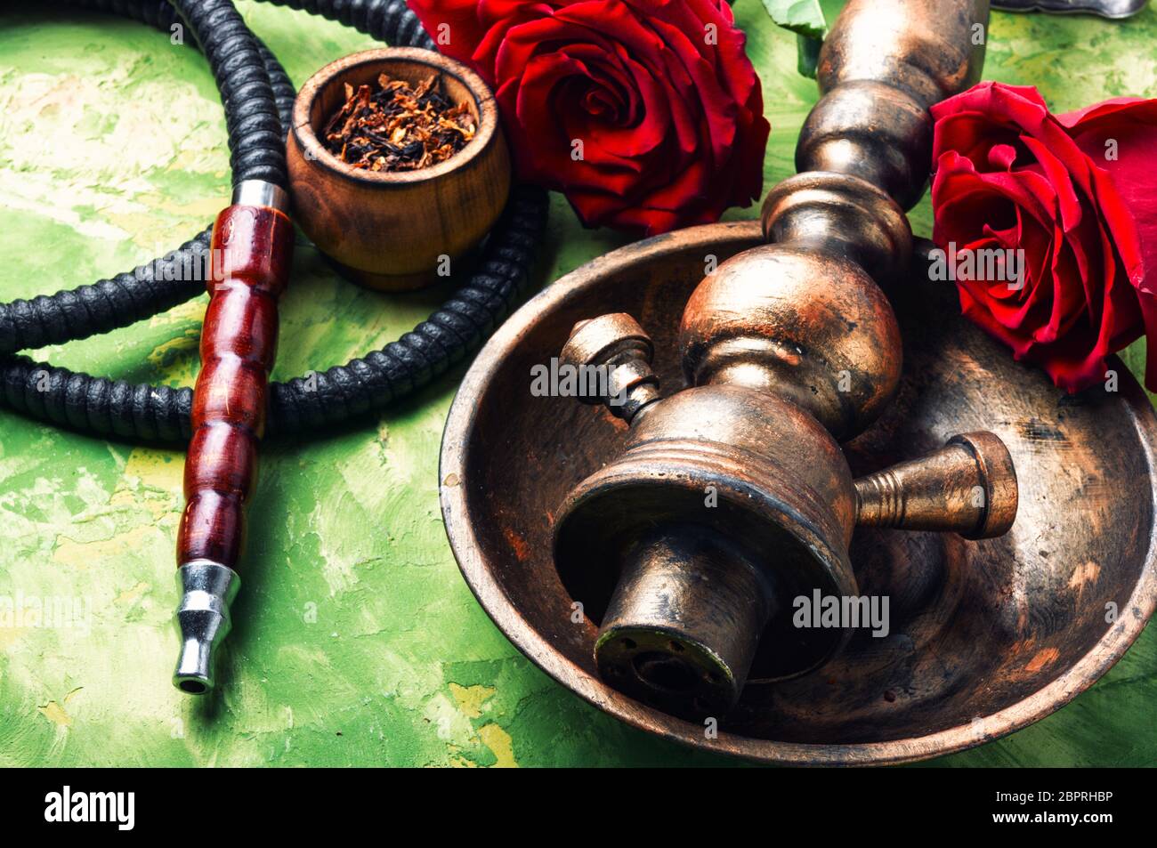 East hookah with rose aroma for relax.Shisha hookah.Hookah with flower ...