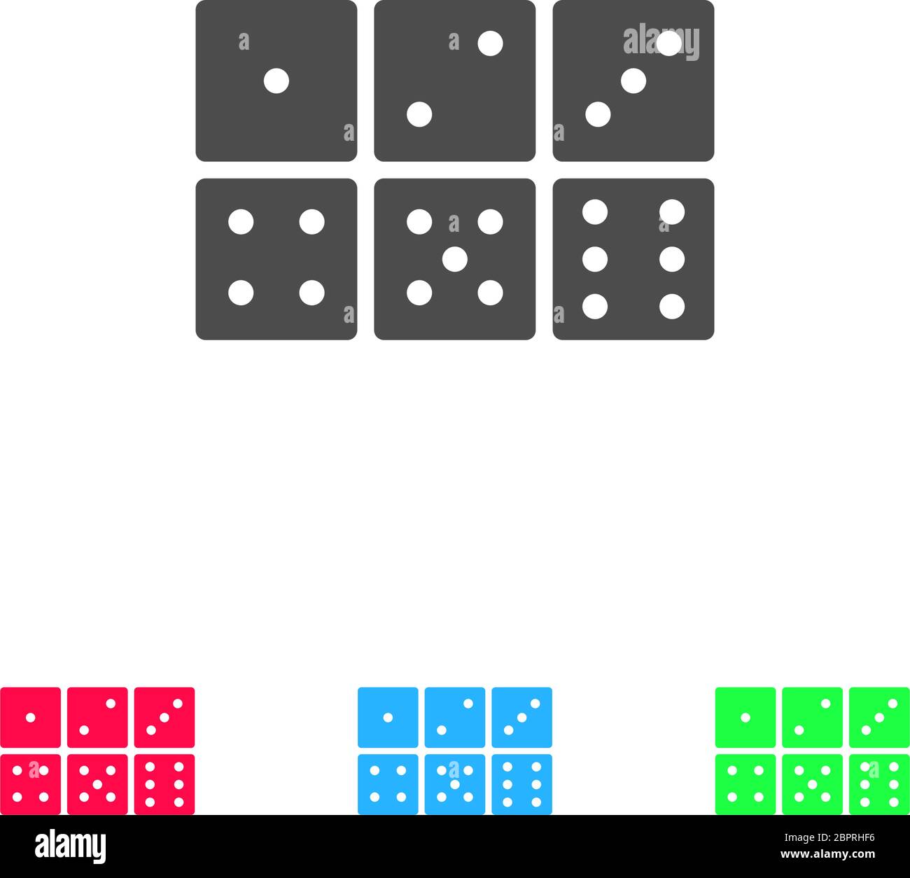 Dice icon flat. Color pictogram on white background. Vector ...
