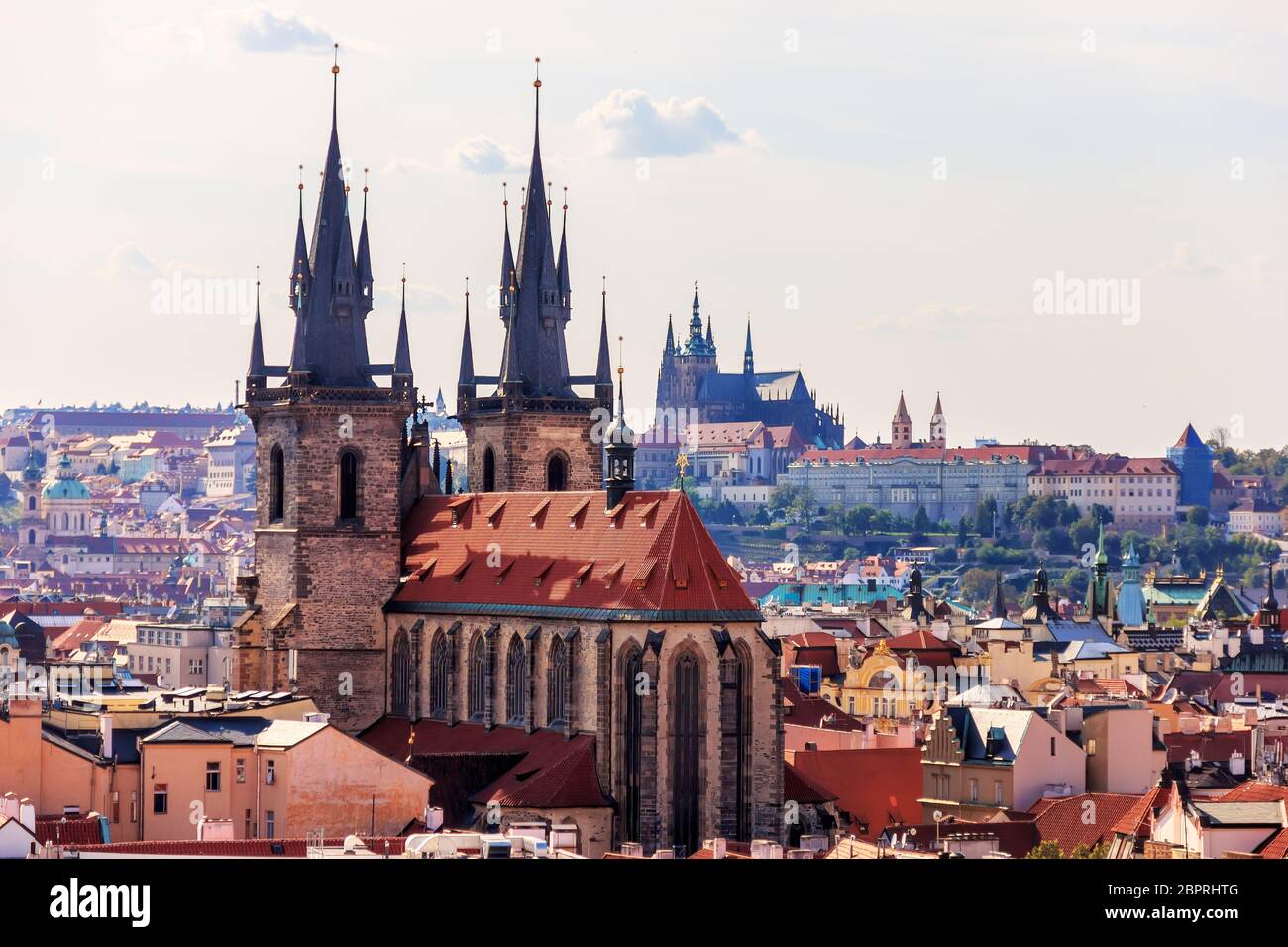 Prague castle tyn church hi-res stock photography and images - Alamy