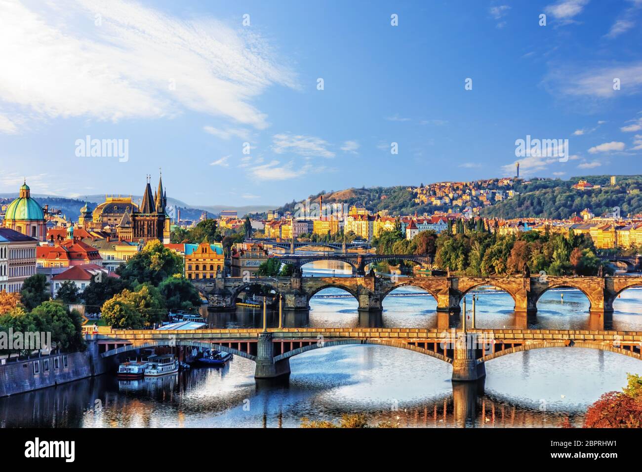 Bridges over the river vltava hi-res stock photography and images - Alamy