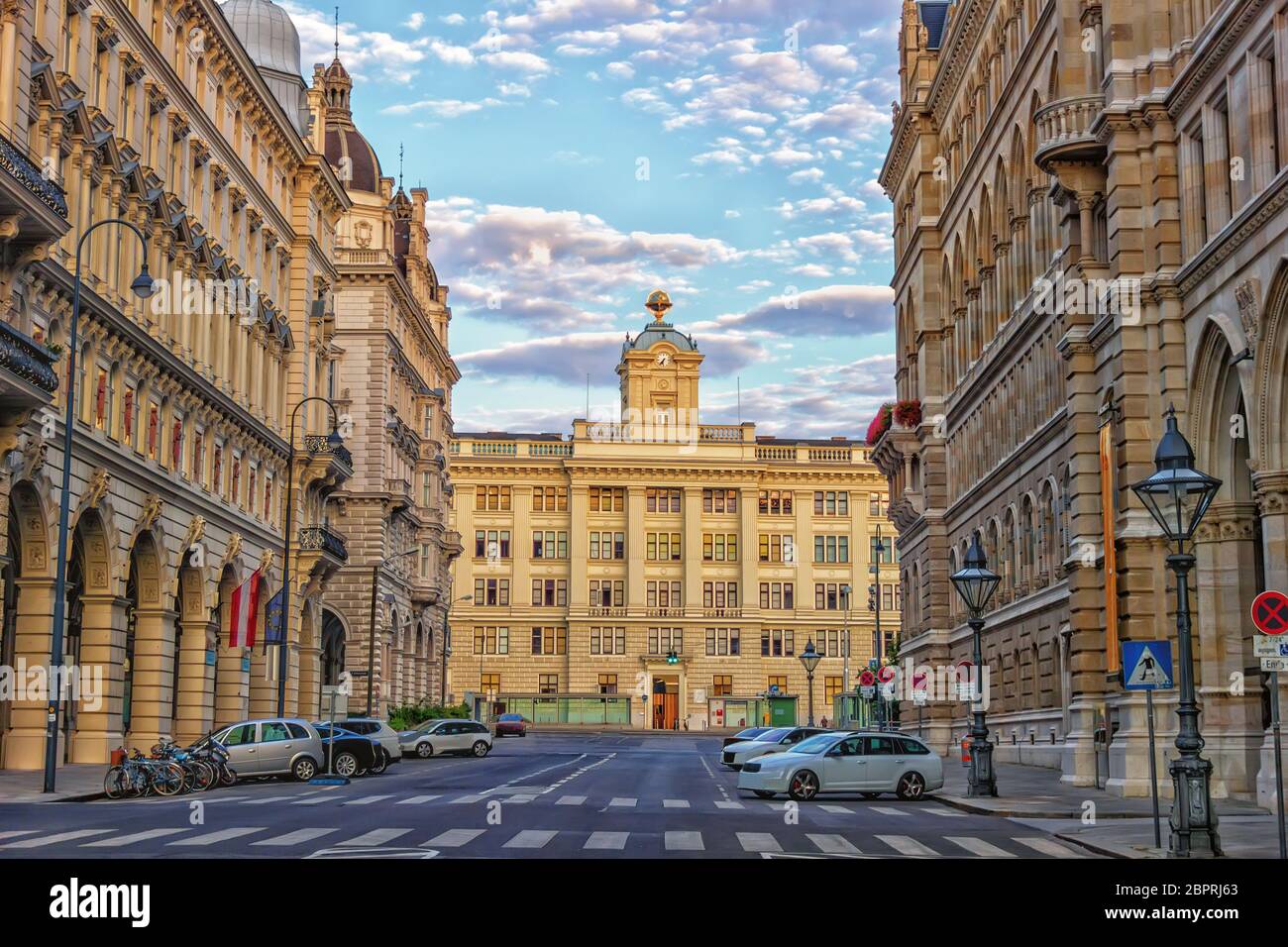 Government building of Vienna in Lichtenfelsgasse, Austria Stock Photo ...