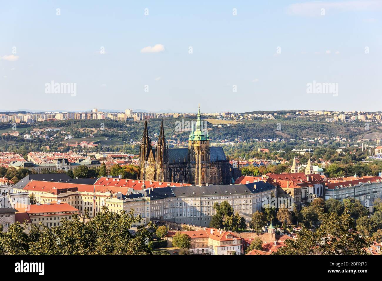 Prague Castle aerial full view, Czech Republic Stock Photo - Alamy