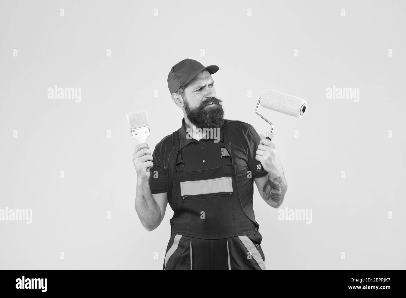 Hard painting brush Black and White Stock Photos & Images - Alamy