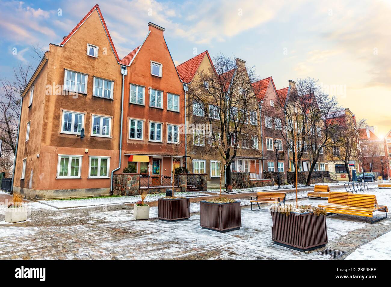 Dutch style brick houses hi-res stock photography and images - Alamy