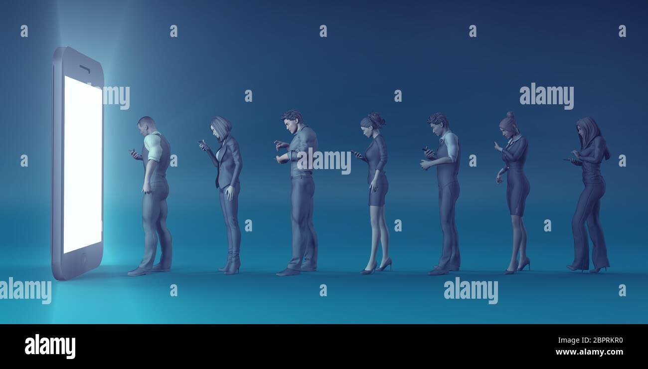 Technology Smartphone Turning People into Zombies Concept Stock Photo ...