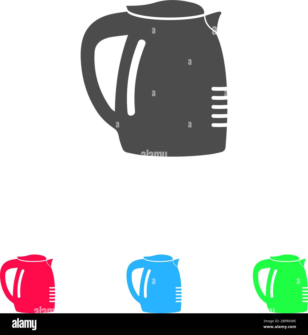 Coffee maker icon flat. Color pictogram on white background. Vector ...