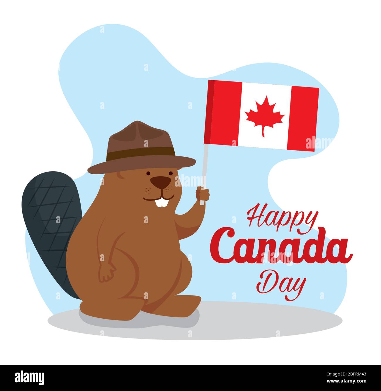 Canadian beaver happy canada Cut Out Stock Images & Pictures - Alamy